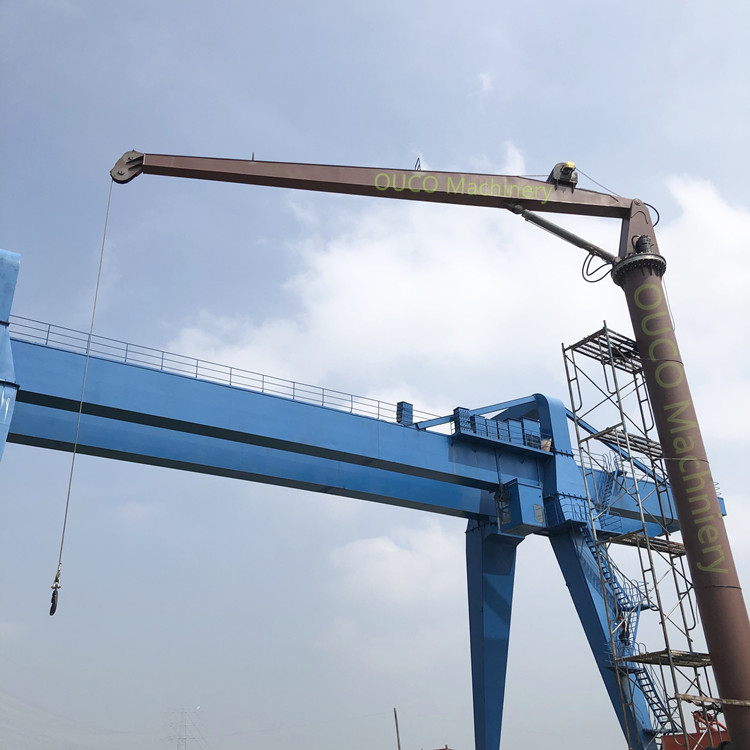 TTS Brand 1.3T9.1M Straight Boom Marine Crane China Manufacturer