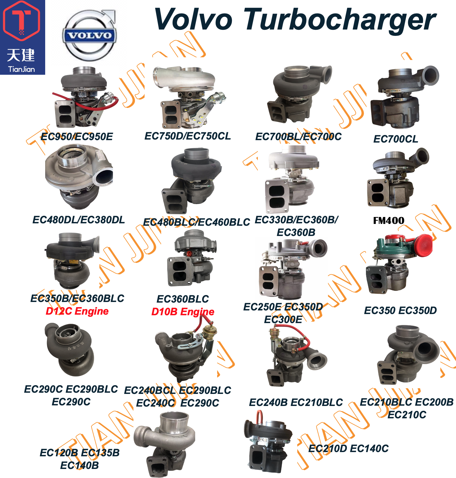 Volvo D4d And Deutz Bf4m2012c Engine Turbocharger Replacement Parts ...