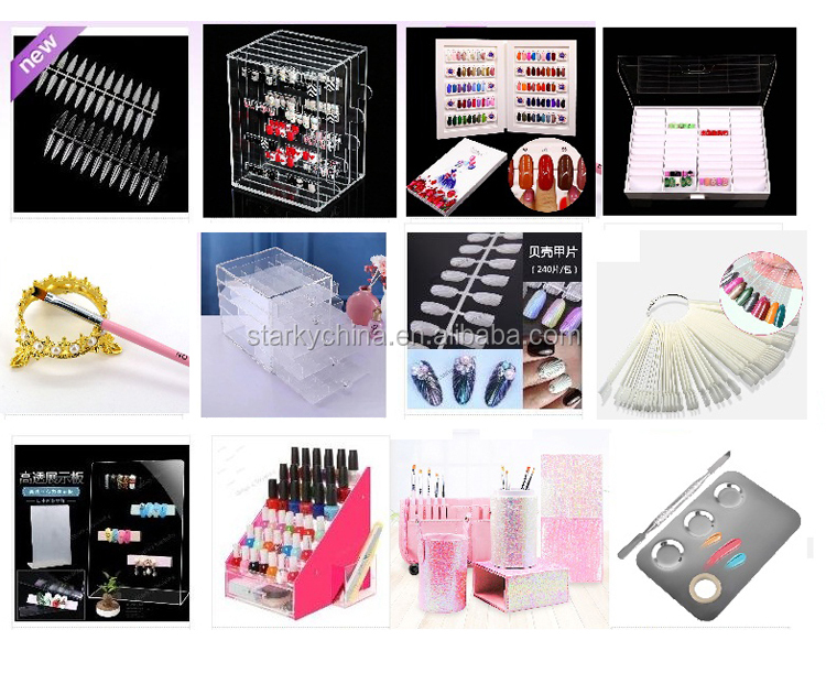 Professional Acrylic Paint Color Chart And Nail Tip Display Board, High ...