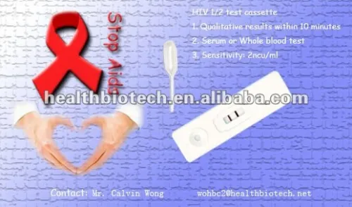 Hiv Test Kit Hiv Rapid Test Cassette One Step Hiv 1/2 Rapid Test ...