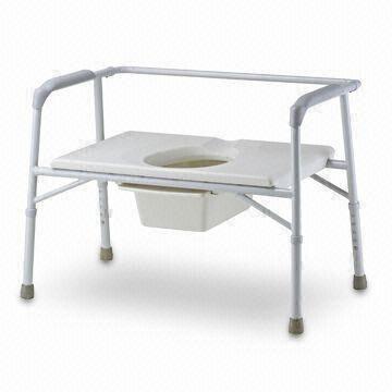 Large Commode Chair With Height Adjustable Leg Tubes, Made Of Steel ...