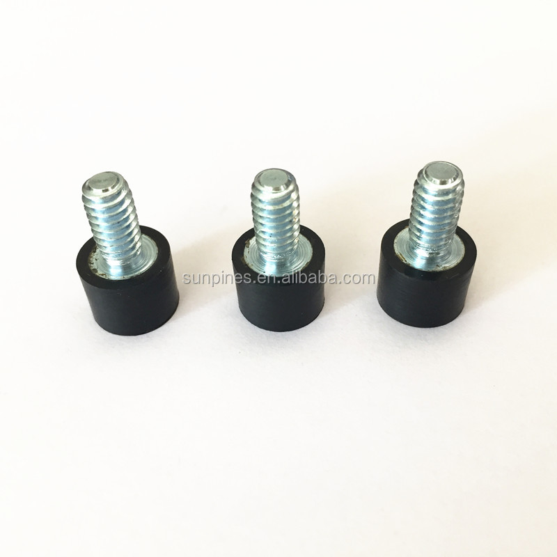 Cylindrical Stud Bolt Rubber Feet Mounting Blocks M4-m16 Screw Nut For ...