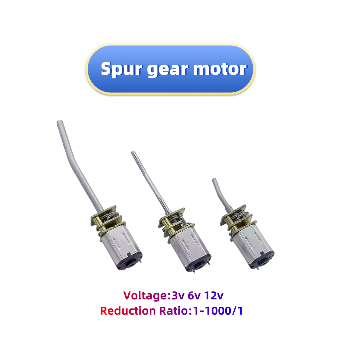Customizable N20 Dc Brushed Motor With Extension Axis Pinion Spur ...