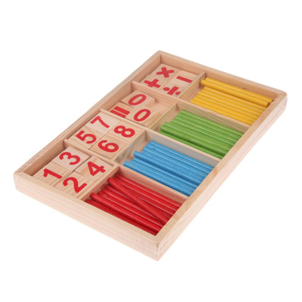 Wooden Numbers Letter Counting Sticks Mathematical Intelligence Stick ...