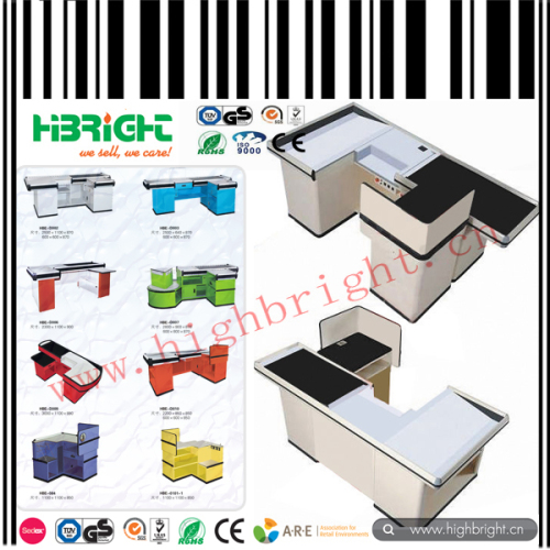 White Color Cashier Checkout Counter For Supermarket, High Quality ...