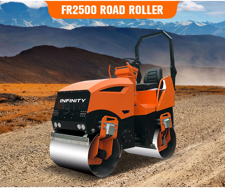 1.2 Ton Double Drum Ride-on Mini Vibratory Roller For Small Road ...