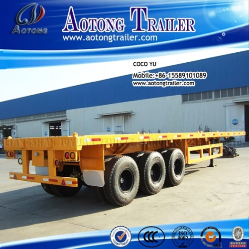 Long Vehicle 12.5 Meters 40ft Container Flatbed Trailer, High Quality ...