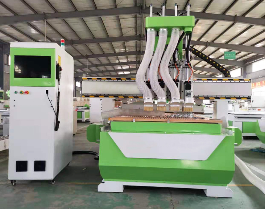 Professional Wood Kitchen Cabinet Cnc Router - 1325 Multi Head Atc 3d ...