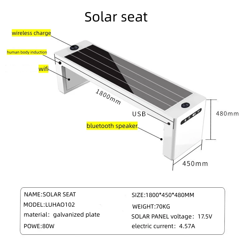 Public Solar Bench Smart, High Quality Public Solar Bench Smart on ...