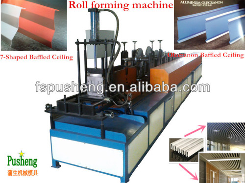 Automatic Aluminum Olecranon Baffled Ceiling Roll Forming Machine, High ...