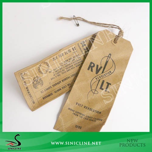 Sinicline Classic Style Kraft Paper Swing Tags With Hemp Rope For Jean ...