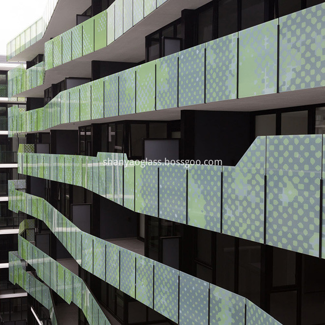 Customized Waterproof Ceramic Fritted Glass Facade, kualitas tinggi ...