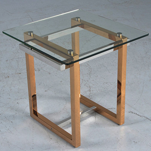 Modern Small Metal Side Table With Tempered Galss, High Quality Modern ...