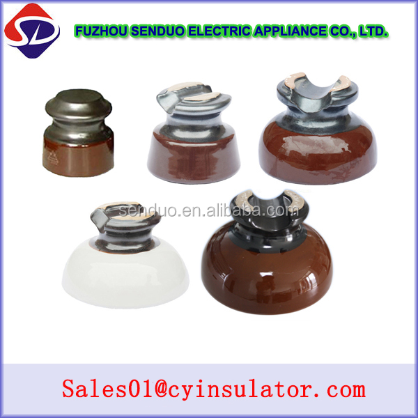 6kv High Voltage Porcelain Pin Insulators 55-2 With Spindle, High ...