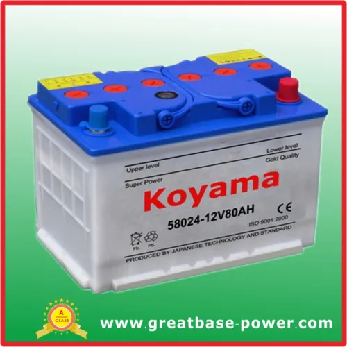 Din 58024 - 12v 80ah China Origin Dry Charged Battery, High Quality Din 58024 - 12v 80ah China ...