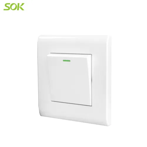 1gang 1way Light Switch- White Wide Rocker, High Quality 1gang 1way ...