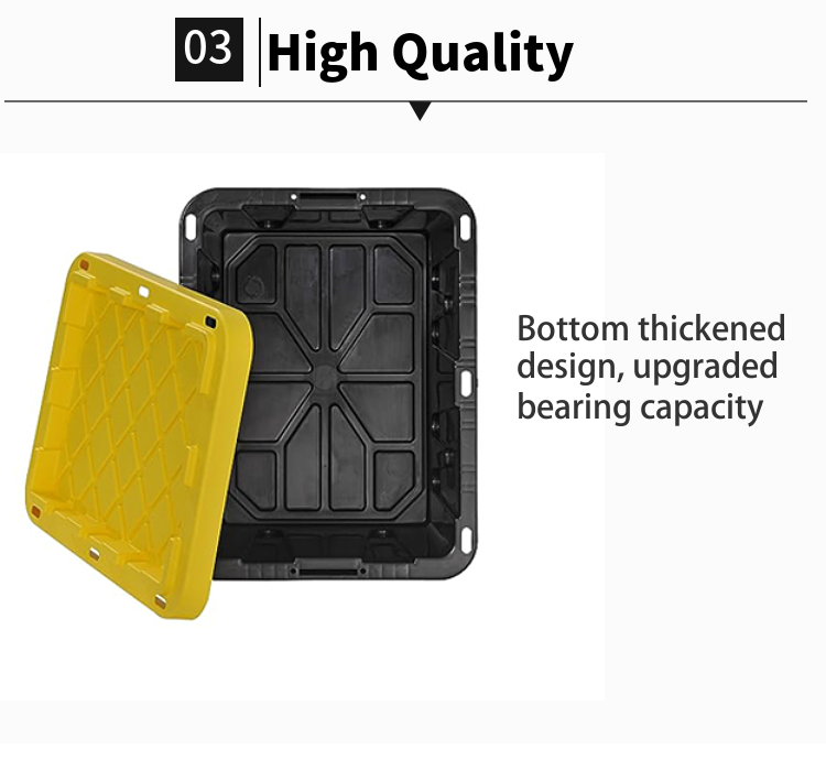 5 Gallon Heavy Duty Plastic Storage Boxes With Lids - Nested & Stacked ...