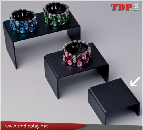 Black Acrylic Step Display Stands For Jewelry, High Quality Black ...