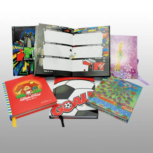 Casebound Custom Notebook Printing A5 With Spot Uv , Silver Cover, High ...