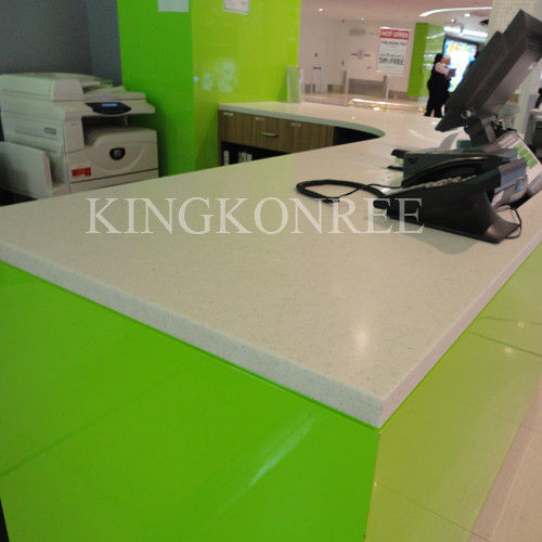 Front Panel Composite Acrylic Quartzite Countertops Green Solid Surface Worktop With Oem, High ...