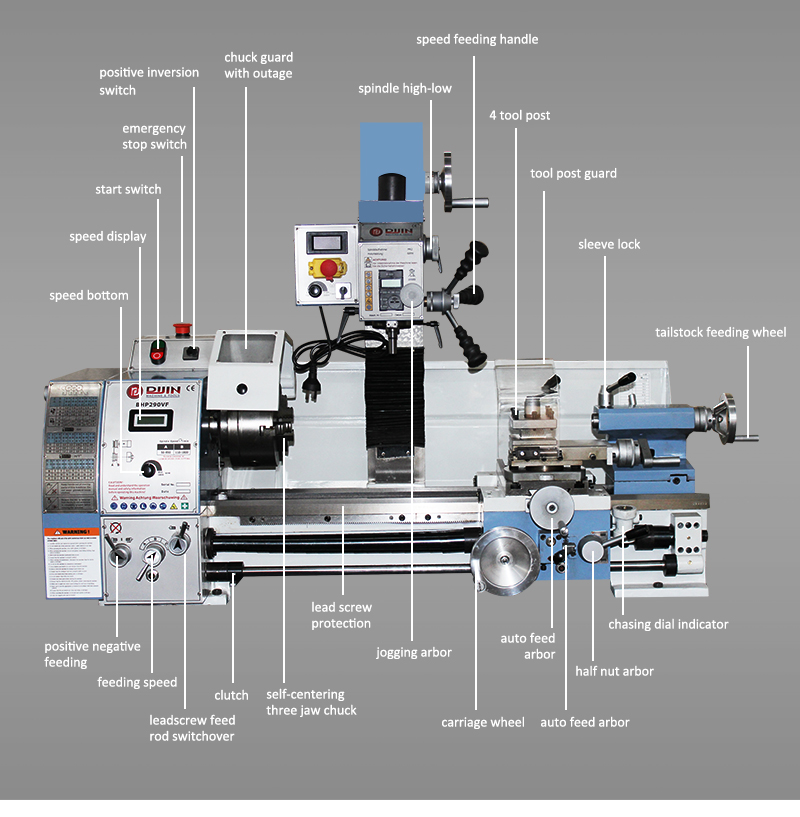 Jy290vf Multi-purpose Mini Metal Lathe Milling Machine, High Quality ...