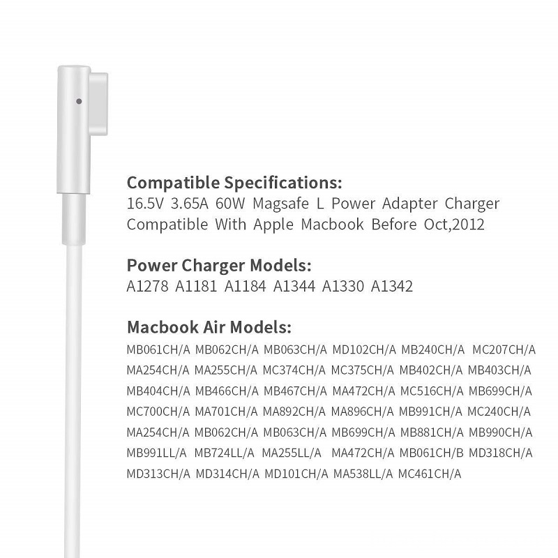 อะแดปเตอร์ไฟ 60w Macbook Magsafe 1 ลิตรเคล็ดลับ คุณภาพสูง อะแดปเตอร์ไฟ ...
