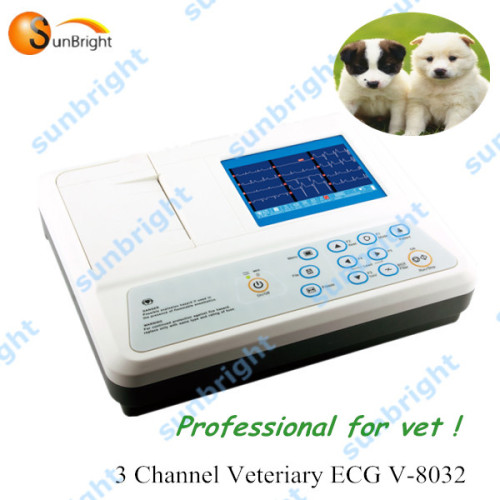 Portable Veterinary Ecg With Printer Three Channel Ecg Machine, High ...