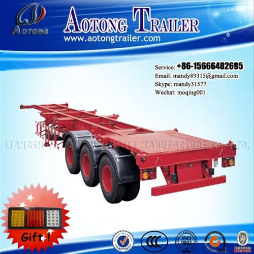Tri-axle 40ft Container Chassis Trailer, High Quality Tri-axle 40ft Container Chassis Trailer on ...