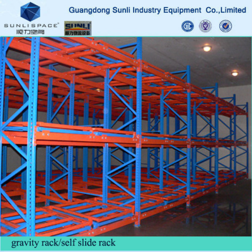Warehouse Cold Steel Roller Push Back Self Slide Rack, High Quality ...