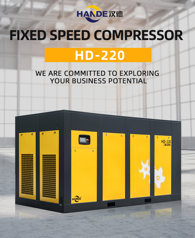 Hande 220kw Air Compressor: 300hp Hanbell Airend & Inovance Inverter ...