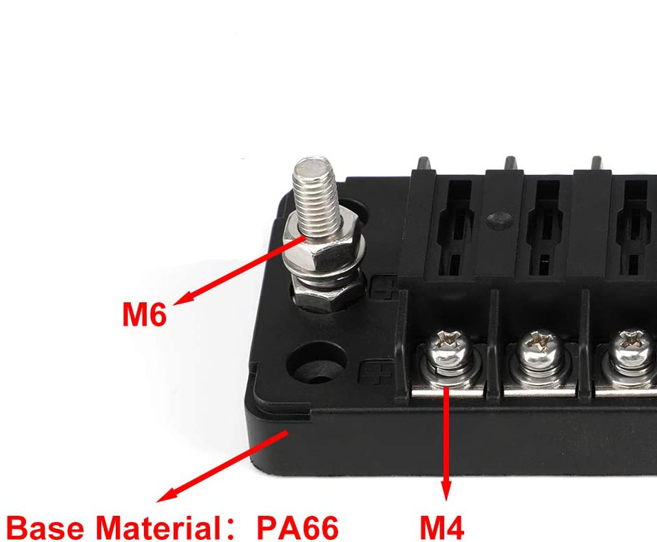 6 Circuit Fuse Block Negative Bus 6-way Box, High Quality 6 Circuit ...