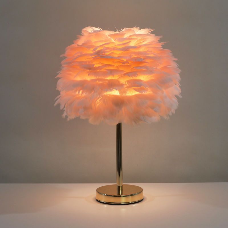 Modern Led Luxury Hotel Lobby And Bedroom Feather Side Table Lamps ...