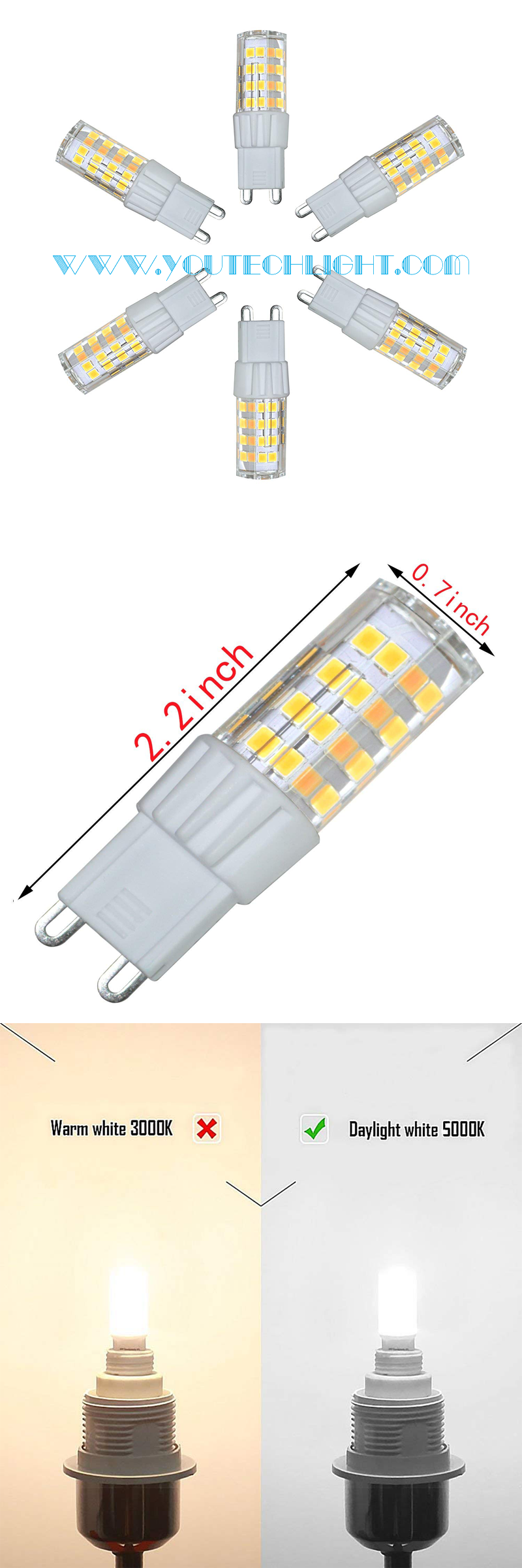 5000k 360도 G9 Led 벌브 5w, Bossgoo.com의 고품질 5000k 360도 G9 Led 벌브 5w