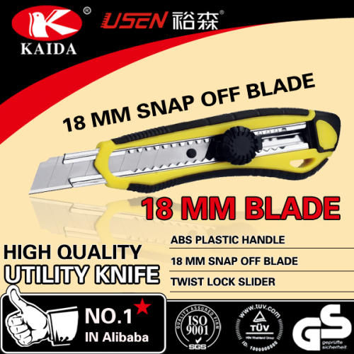 18 Mm Snap Off Blade Plastic Handle Utility Knife Cutter, High Quality ...