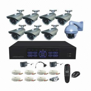 Cctv System Diy Kit/8 Pack Outdoor Ir Color Camera Kit With Mini Ptz ...