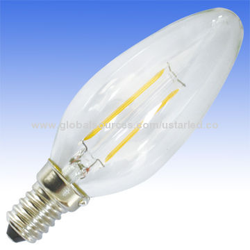 3.5w Filament C32 E14/e12 Led Bulb, 350lm, Ac 230v/110v,replaces 50w ...
