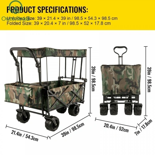 China Outerlead Folding Garden Cart Heavy Duty Wagon w/Canopy Leading ...