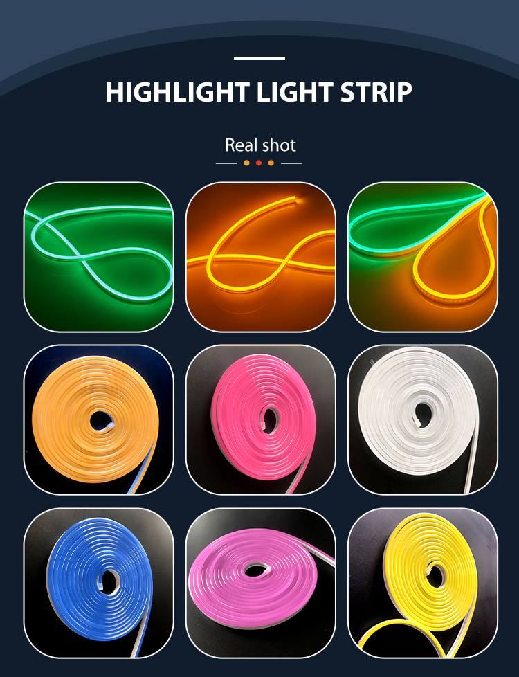 12v 24v Mini Led Silicone Neon Flex Strip Lights For Holiday Decoration ...