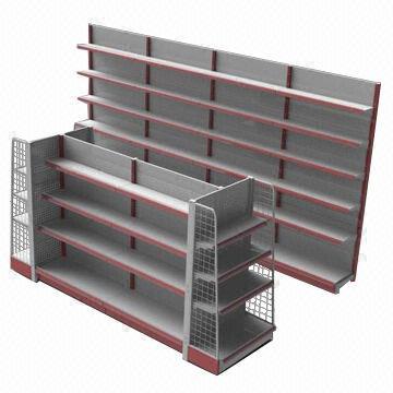 Deluxe Plain Back Panel Supermarket Shelf, High Quality Deluxe Plain ...