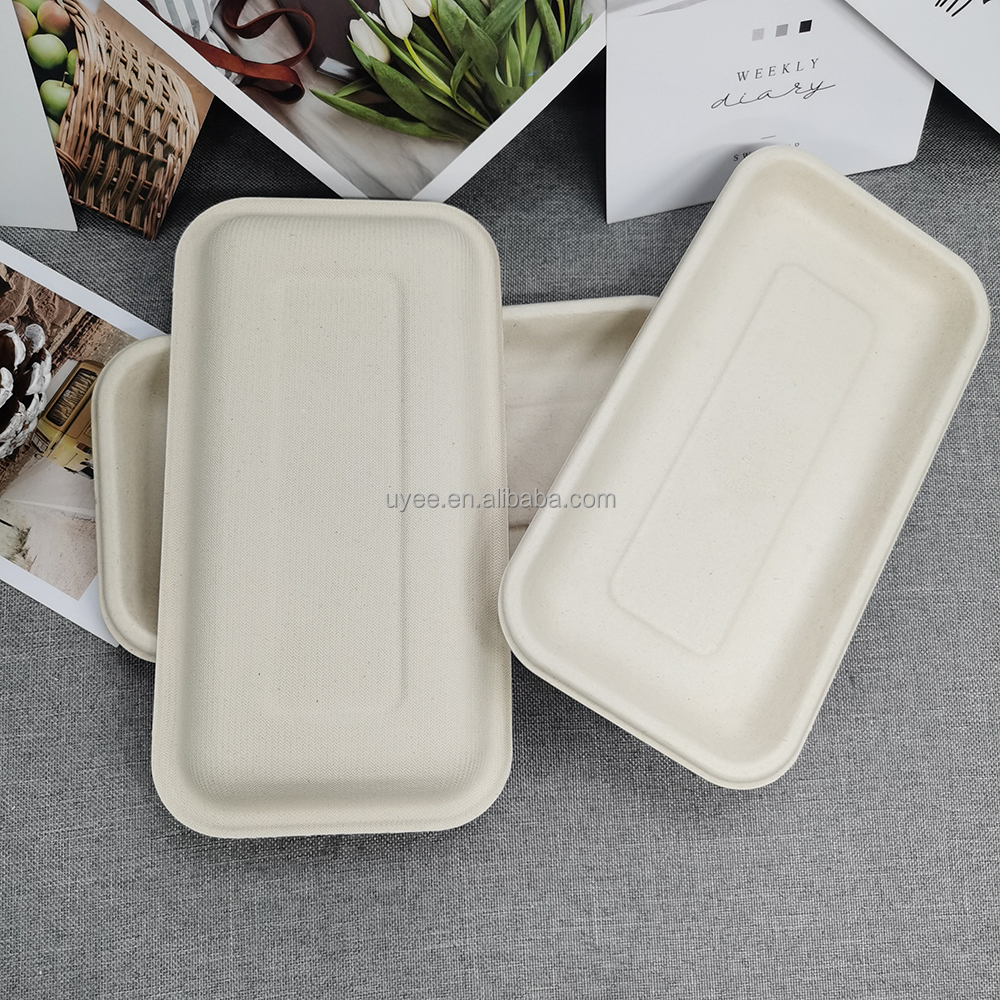 Disposable Sugarcane Bagasse Compostable Biodegradable Tray, High ...