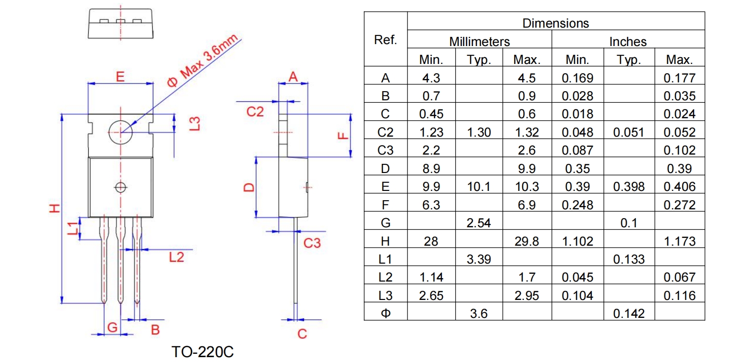 To-220c 16a 600v Tyn616 Scr, Bossgoo.com의 고품질 To-220c 16a 600v Tyn616 Scr