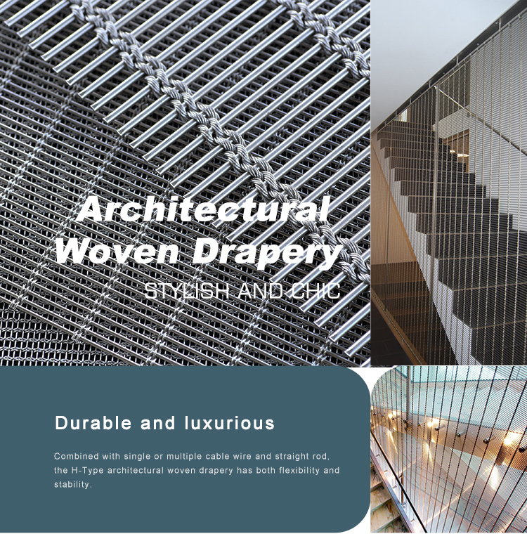 Decorative Metal Mesh Drapery: Flexible Cable Solutions For Column ...