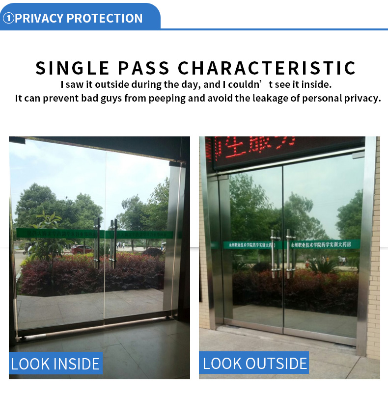 One Way Mirror Window Film Vinyl Self Adhesive Reflective Solar Film