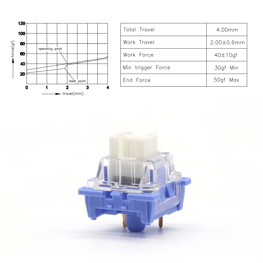 Outemu Switches Lubed Mechanical Keyboard Switch 3pin Silent Tom Linear ...