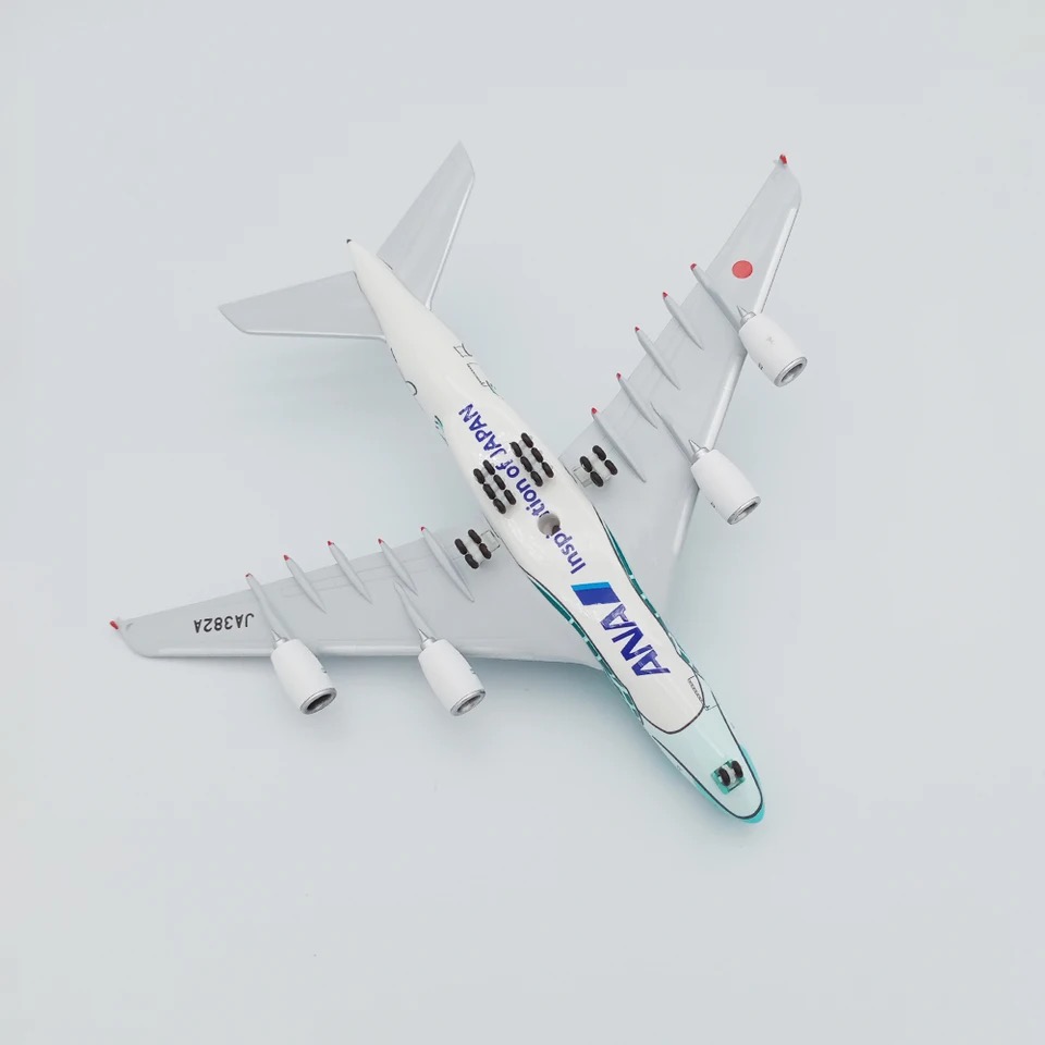 18cm 1:350 Scale Ana Turtle Livery Airbus A380 Diecast Metal Alloy ...