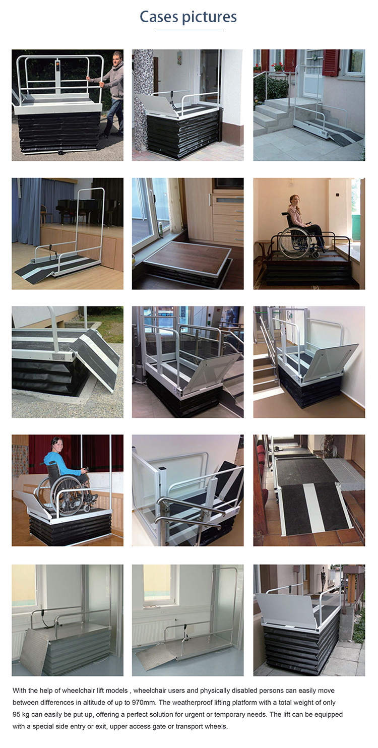 Wemet 1m Wheelchair Scissor Lift For Disabled Outdoors, High Quality ...