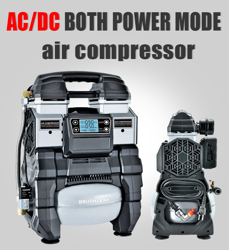 Tcbl Portable Cordless Air Compressor: Dual Power Ac/dc 110v-240v & 12v ...