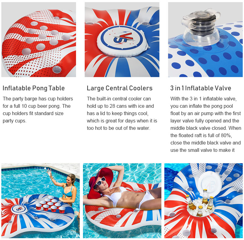 Inflatable Pong Raft Pool Party Beer Pong Table, High Quality ...