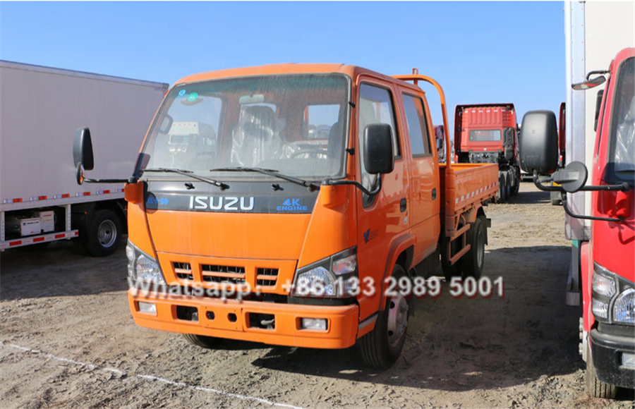 6 Wheels Isuzu Elf 120hp Engine Left Hand Driving 7 Ton Cargo Truck ...