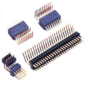 Pin Headers, 2.54mm Pitch, Dual-row, Right Angle, Rohs Directive-compliant, 3a/250v Ac/dc, High ...